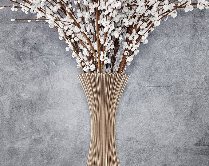 Champagne Vase or Centerpiece, Brown Vase, Vase for Flowers, Pampas ...