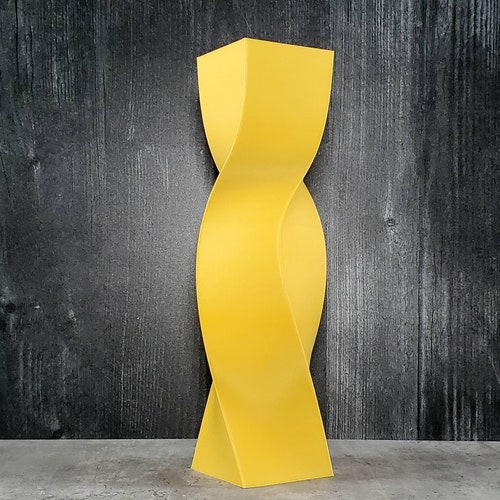 Tall Geometric Silver Vase or Centerpiece - Etsy