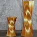 Tall Twist Gold Vase Geometric Style Centerpiece Home Decor or Special ...