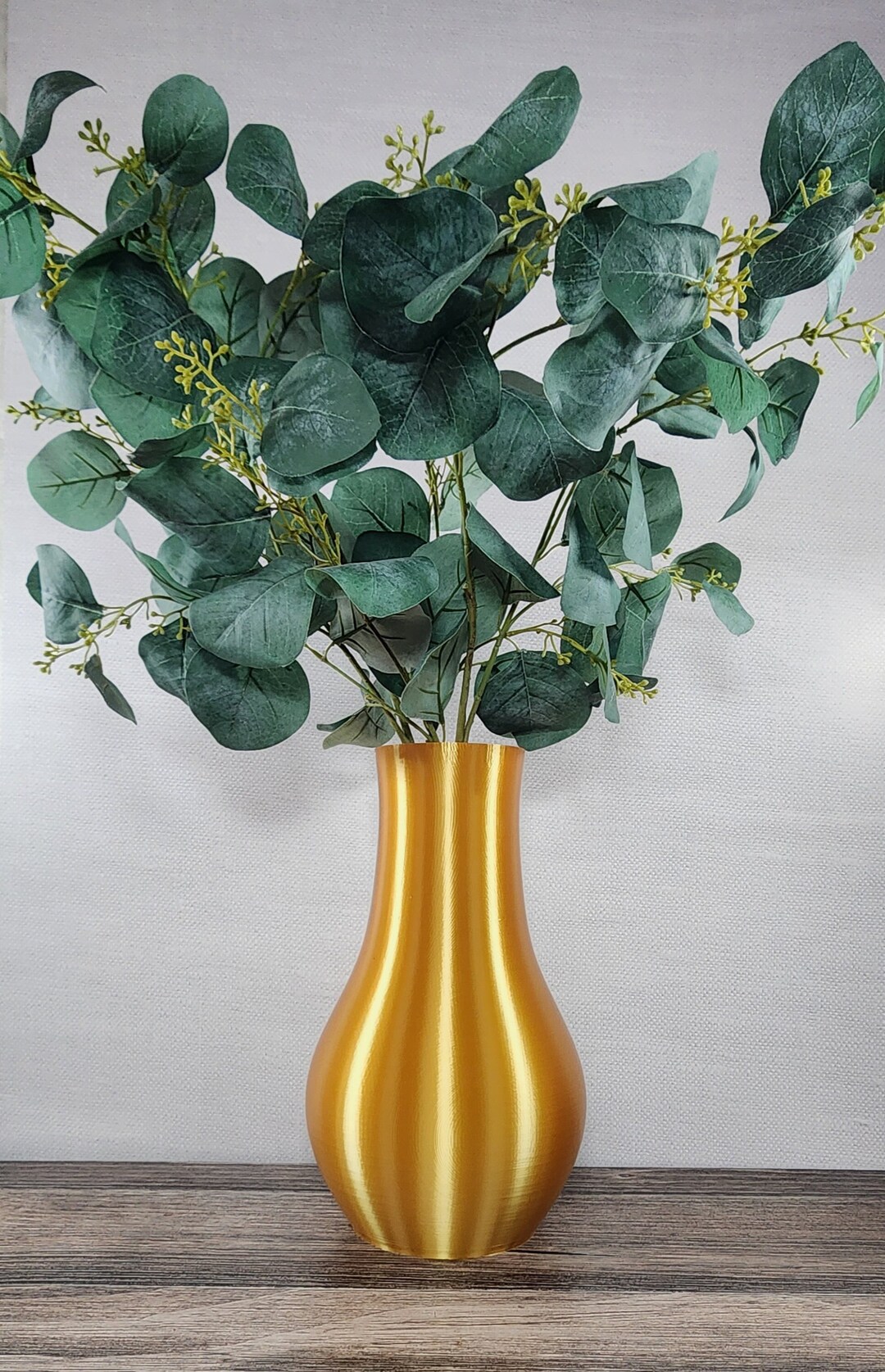 Gold Vase - Clean Round | Table Vase | New Home Decor | Kitchen Decor ...