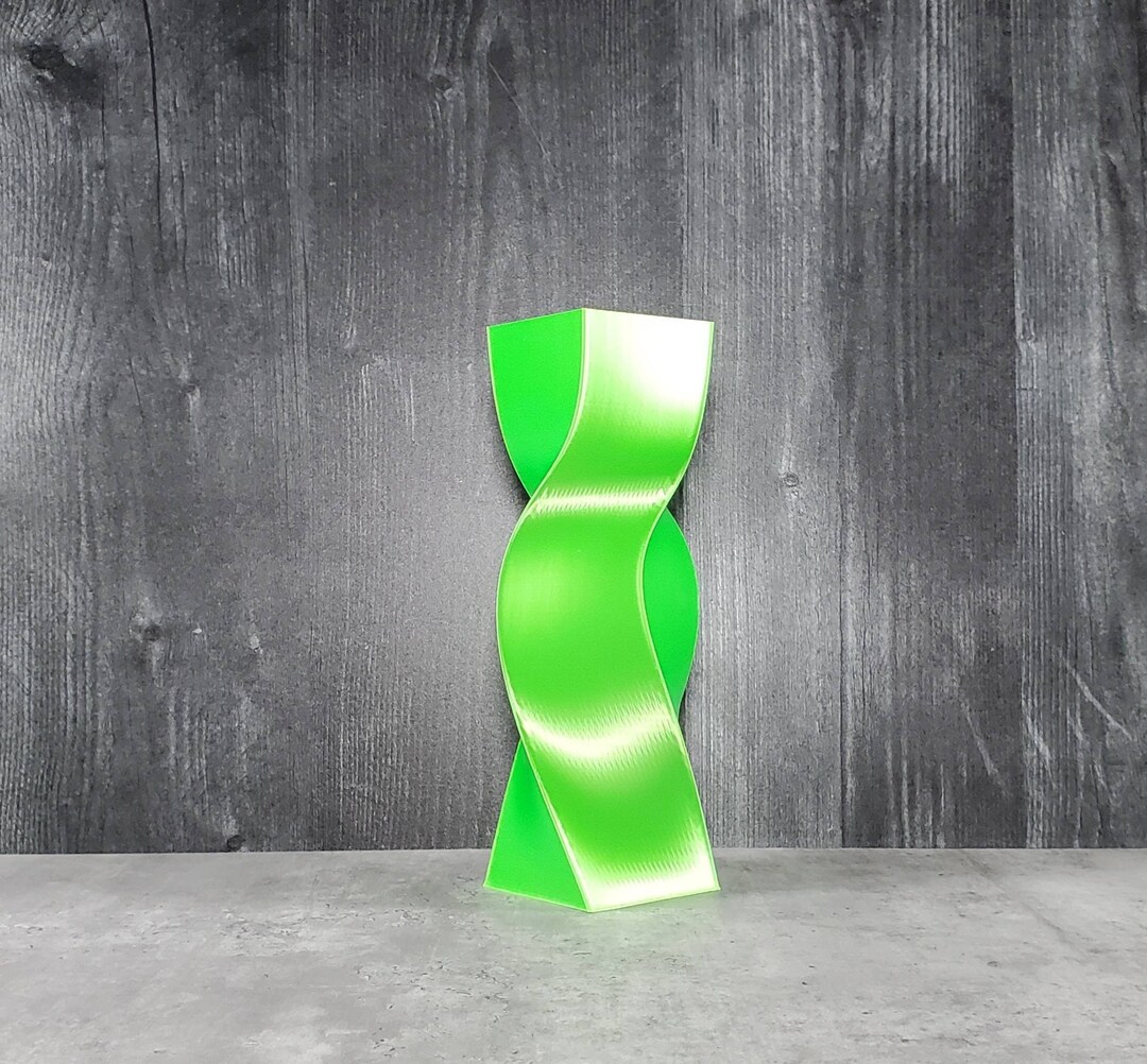 Tall Geometric Lime Green Vase or Centerpiece | Flower Vase | Home ...