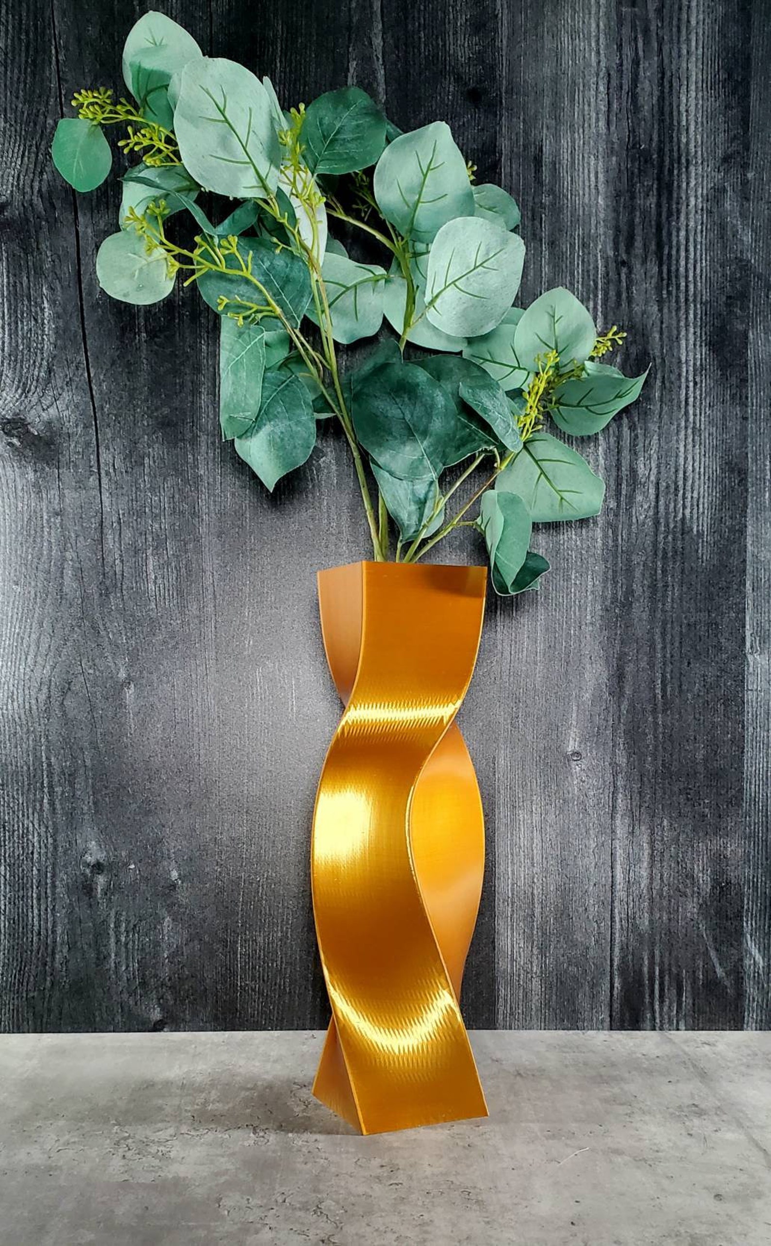 Tall Geometric Gold Vase or Centerpiece - Etsy