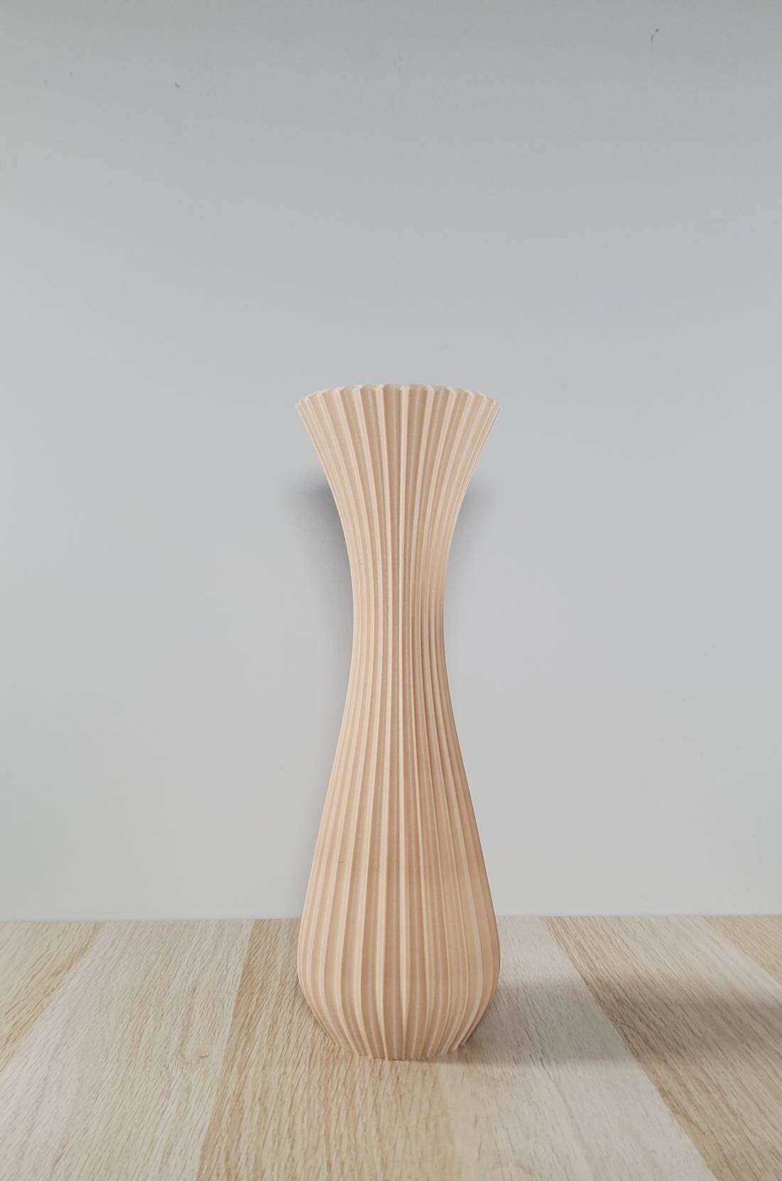 Tall Matte Earth Tone Striped Bouquet Vase Flower Vase - Etsy