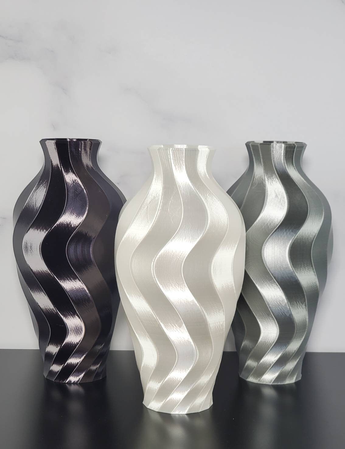 Shiny Swirl Centerpiece or Vase 9.5in 10.75in 12in 14 in | Etsy