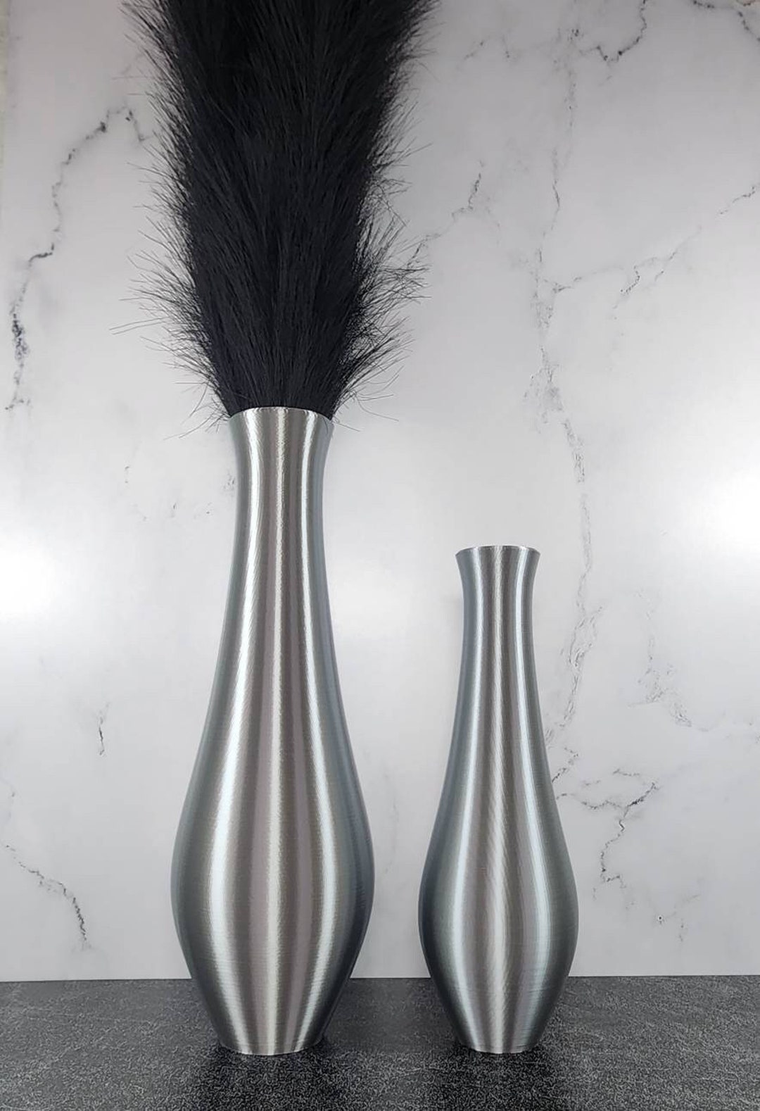 Tall Silver Bud Vase | Home Decor | Flower Vase | Modern Vase | Tall ...