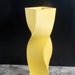 Tall Geometric Matte Yellow Vase or Centerpiece | Flower Vase | Modern ...