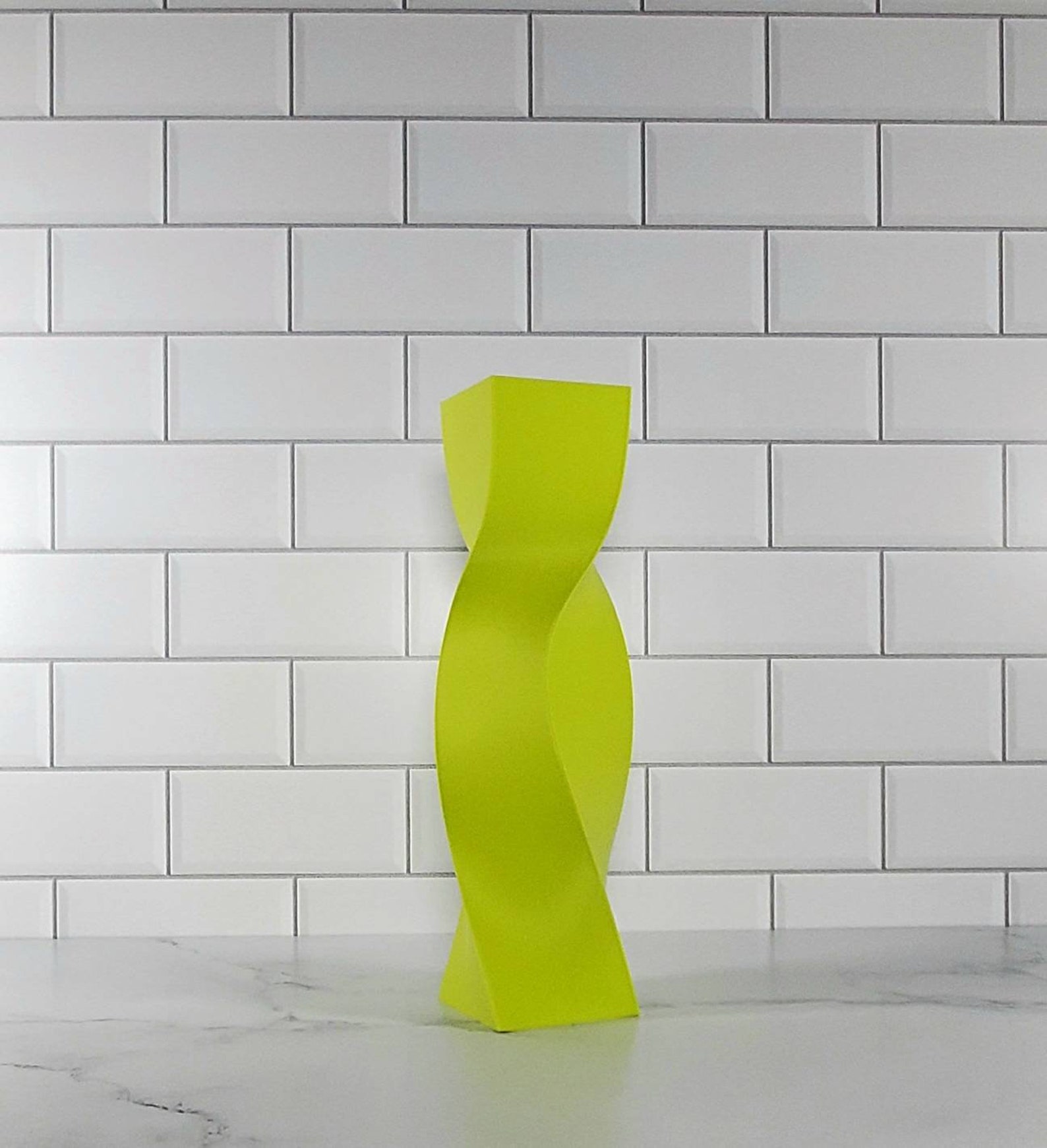 Tall Geometric Matte Lime Vase or Centerpiece Flower Vase - Etsy