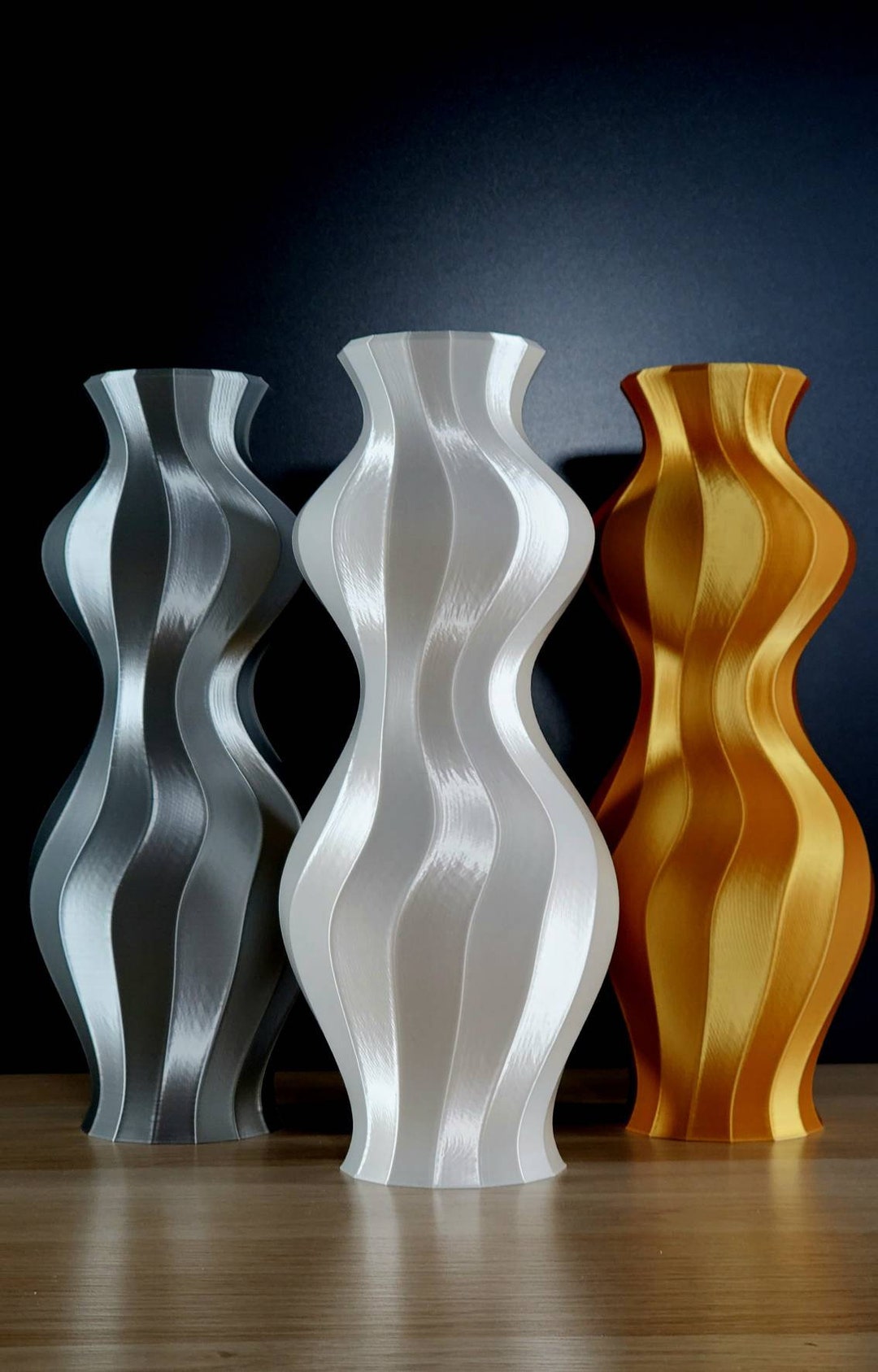 Shiny Elegant Vase 12 in | 11 in | 10 in | 9 In - Etsy