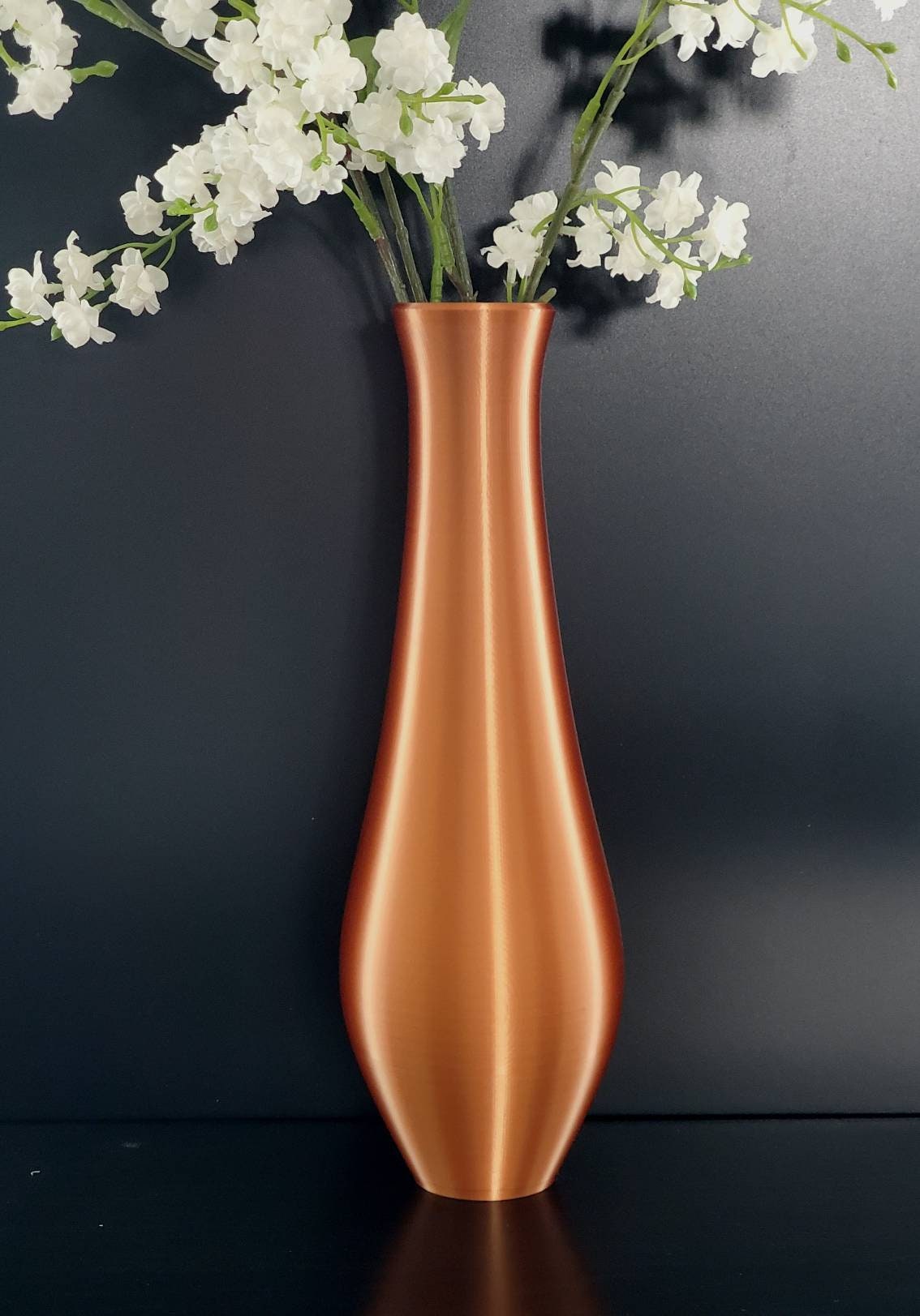 Copper Tone Bud Vase Collection or Set | Centerpiece | 8 or 12 Inch ...