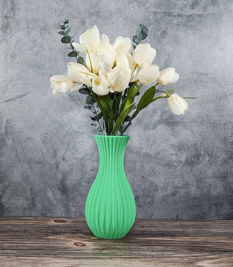 Green Vase Matte Striped Mini Boquet Vase Desk Vase Home - Etsy