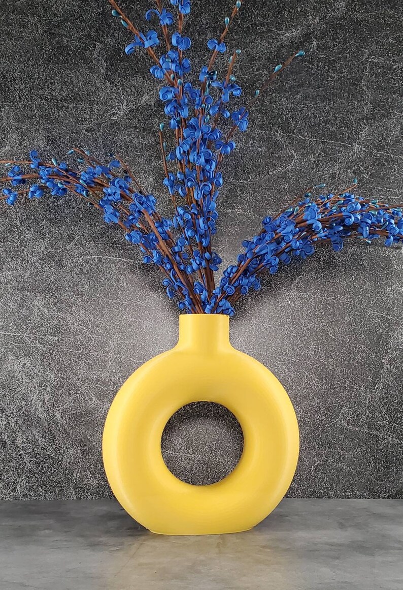 Matte Yellow Tall and Large Nordic Vase 6/8/9/10 Inch Home - Etsy