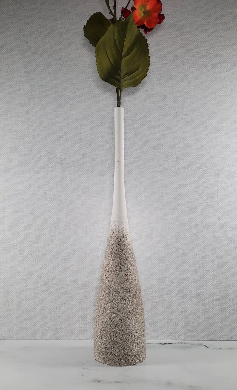 19 Inch Tall Light Stone Long Modern Nordic Style Vase | Home Decor ...