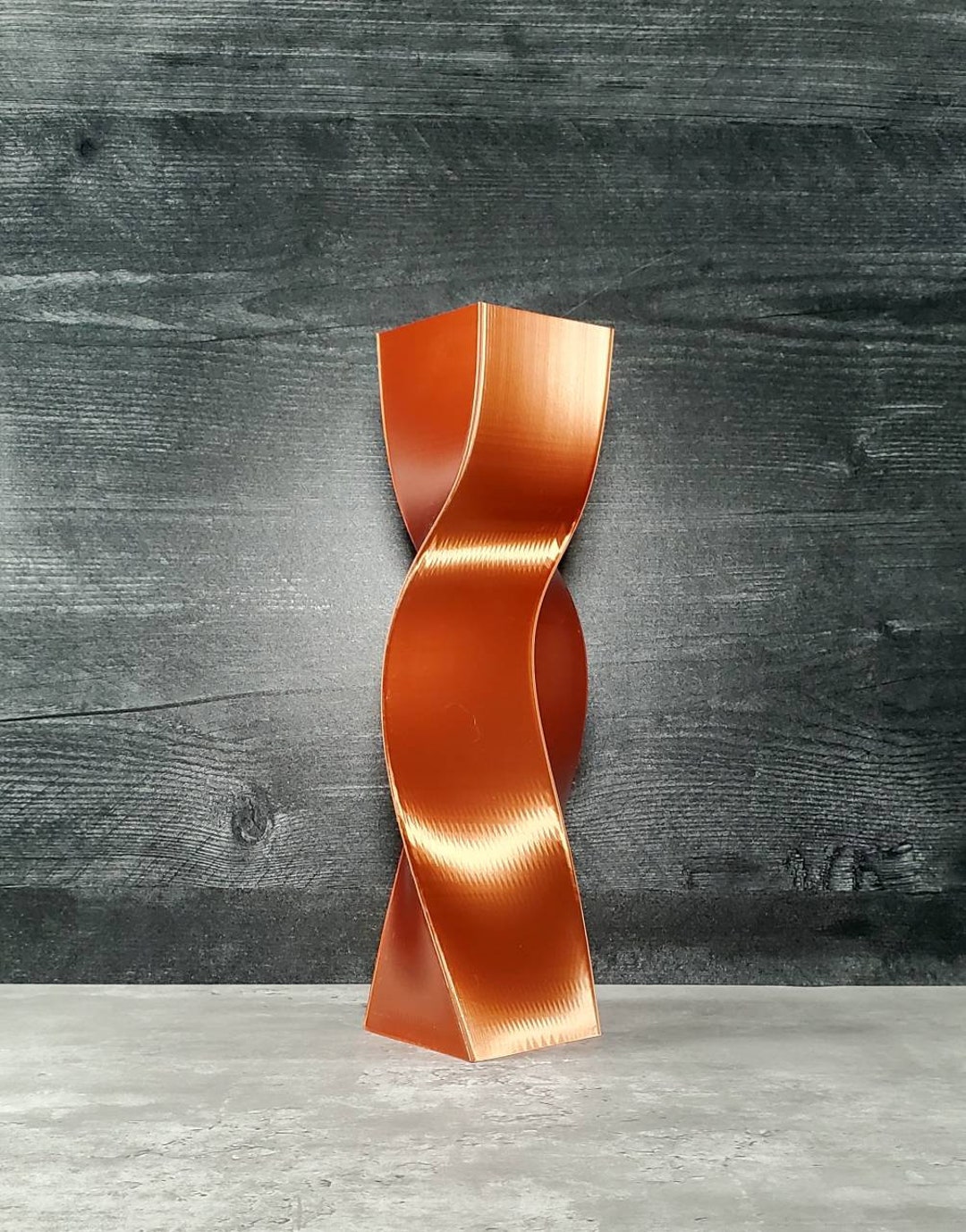 Tall Geometric Copper Vase or Centerpiece | Flower Vase | Home Decor ...