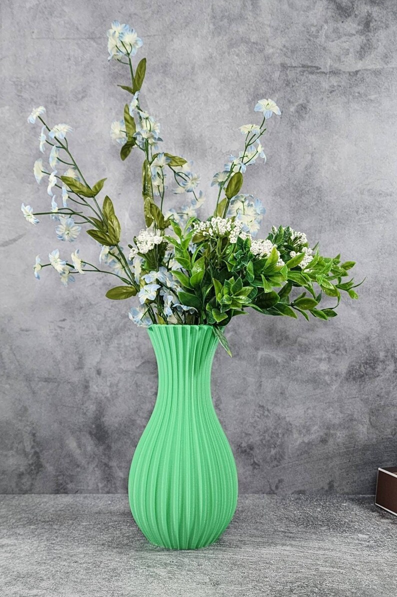 Green Vase Matte Striped Mini Boquet Vase Desk Vase Home - Etsy