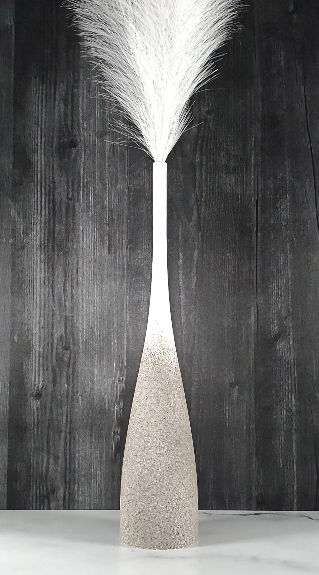 19 Inch Tall Light Stone Long Modern Nordic Style Vase | Home Decor ...