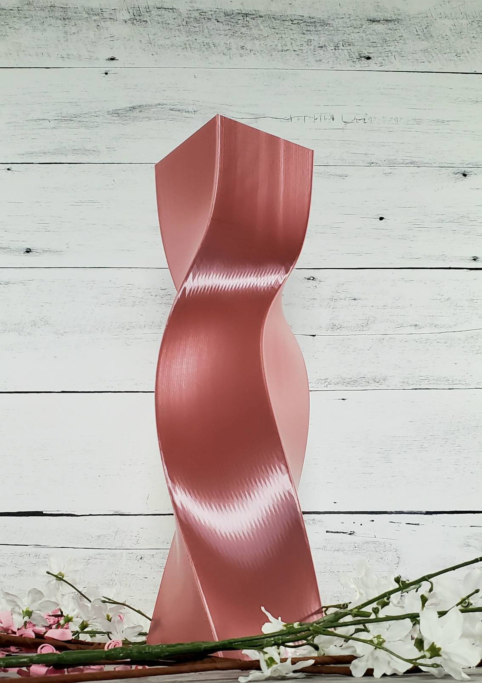 Tall Geometric Rose Gold Vase or Centerpiece - Etsy