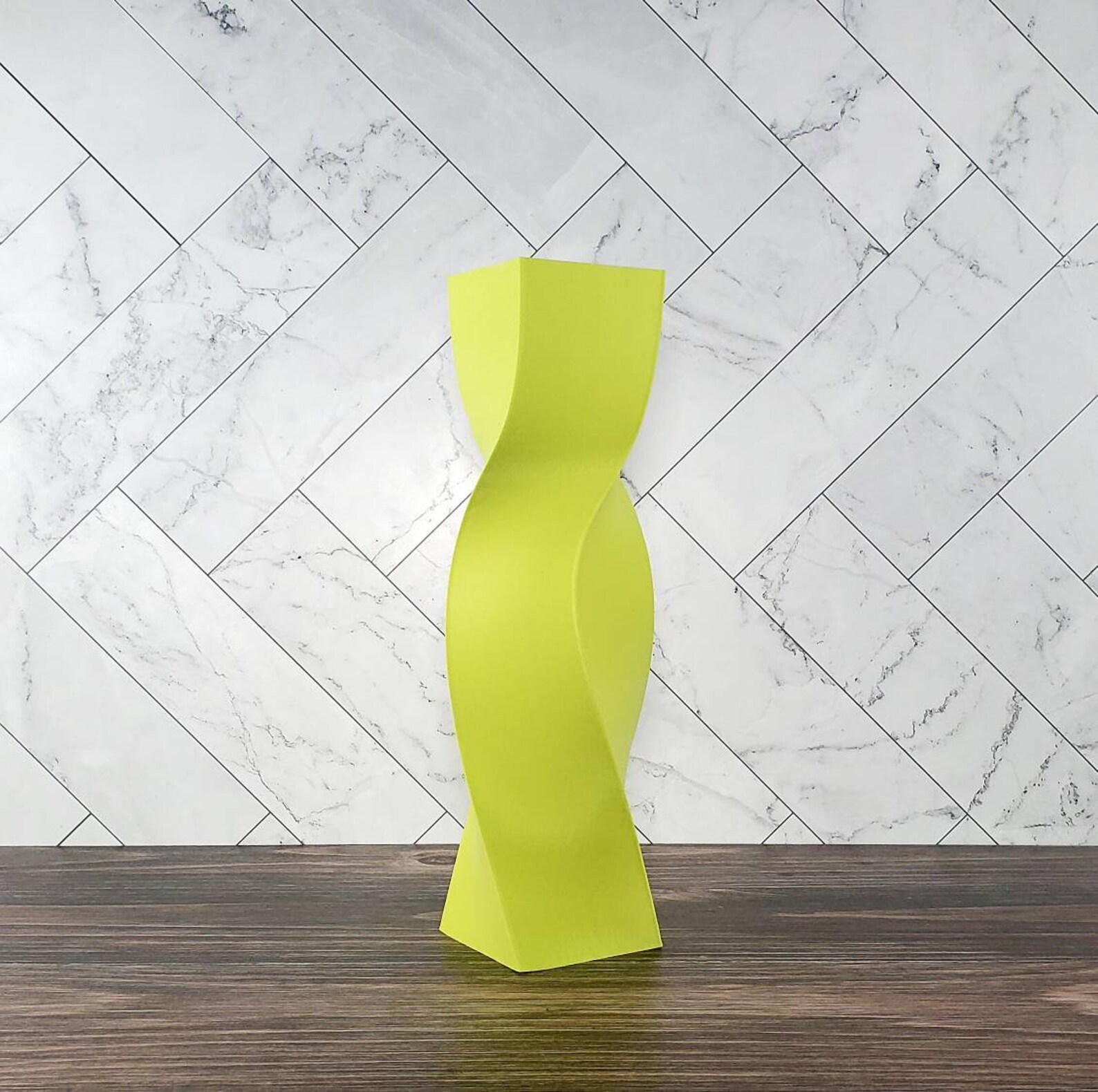 Tall Geometric Matte Lime Vase or Centerpiece Flower Vase - Etsy