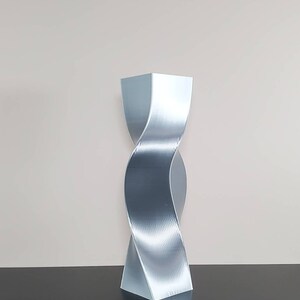 Tall Geometric Silver Vase or Centerpiece - Etsy