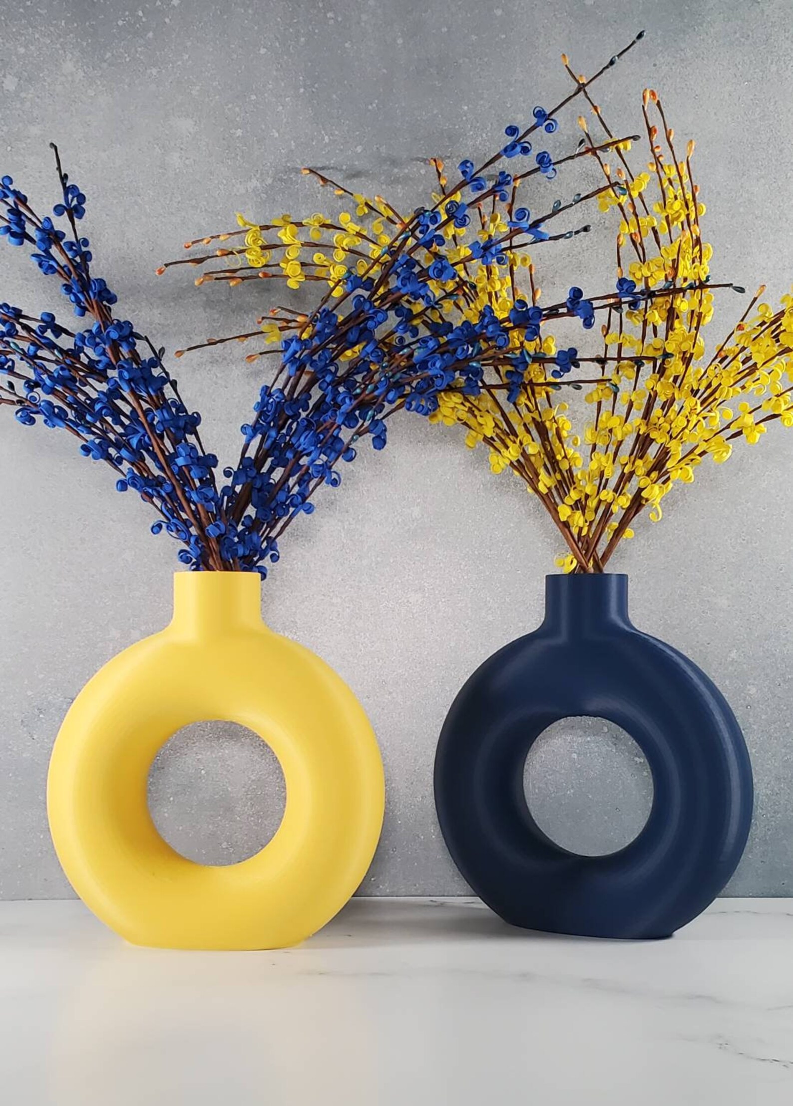 Matte Yellow Tall and Large Nordic Vase 6/8/9/10 Inch Home Decor ...