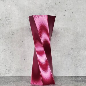 Tall Twist Magenta Vase Geometric Centerpiece Modern Home Decor or ...