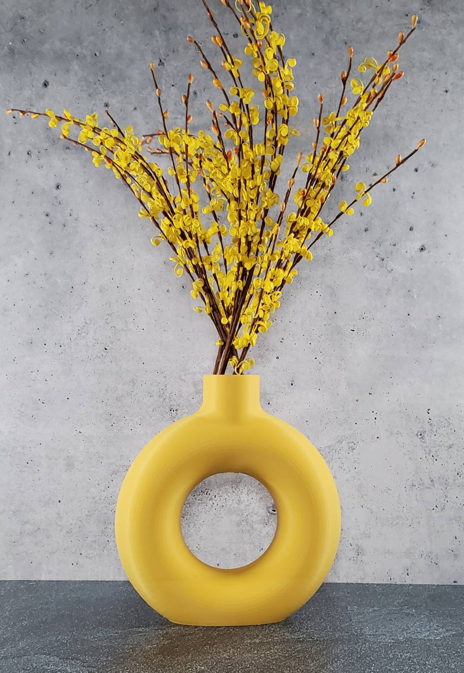 Matte Yellow Tall and Large Nordic Vase 6/8/9/10 Inch Home - Etsy