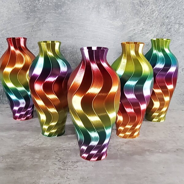 Rainbow Vase - Etsy