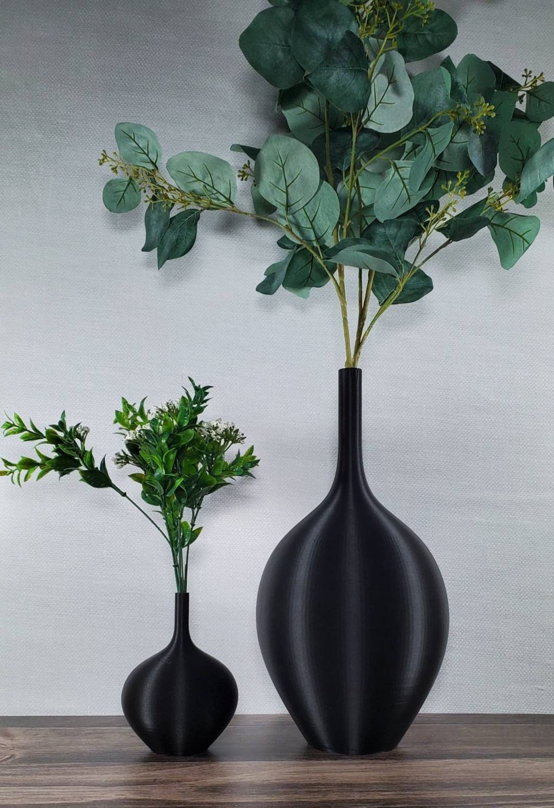 Big Matte Black Long Neck Nordic Vase | Table Vase | Home Decor ...