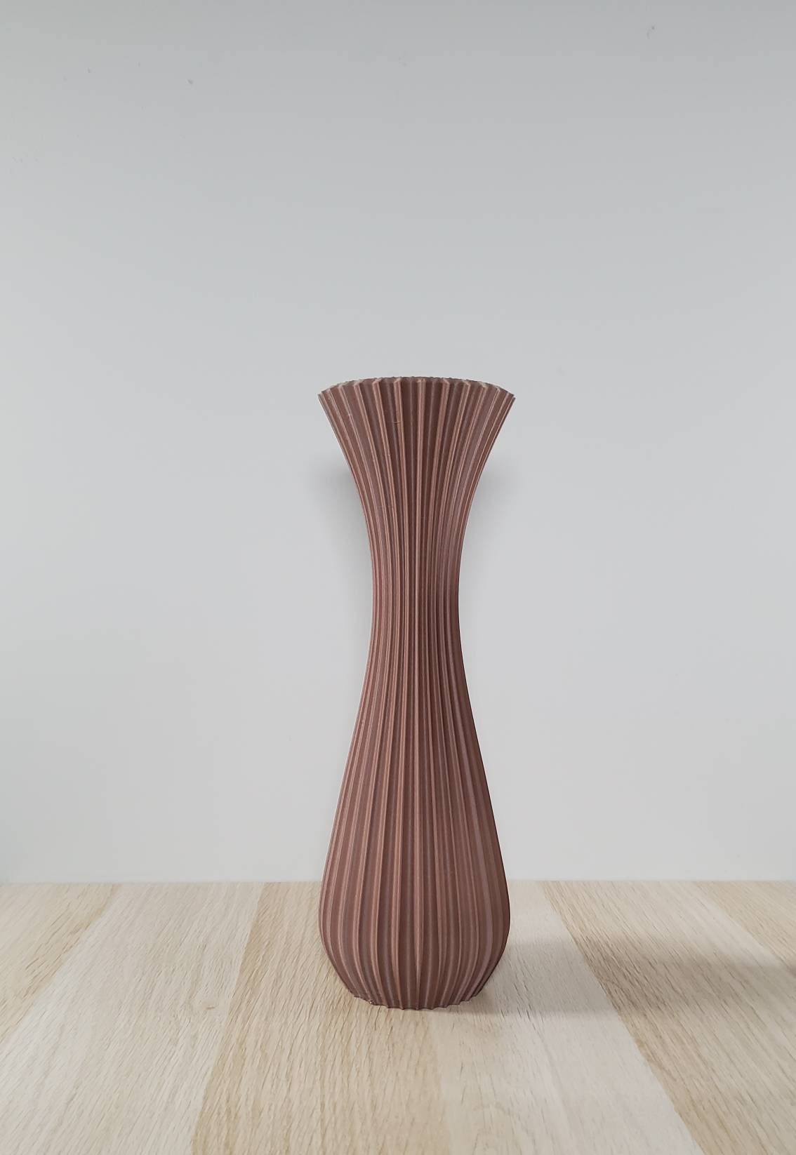 Tall Matte Earth Tone Striped Bouquet Vase Flower Vase - Etsy