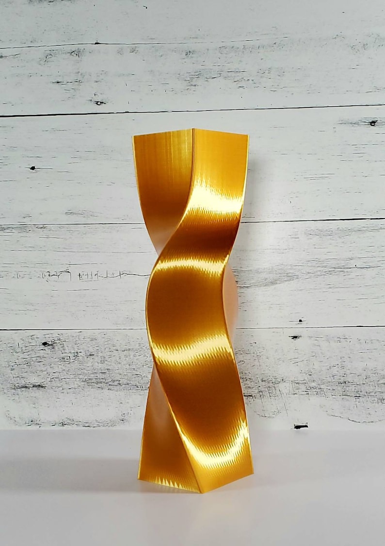Tall Geometric Gold Vase or Centerpiece - Etsy