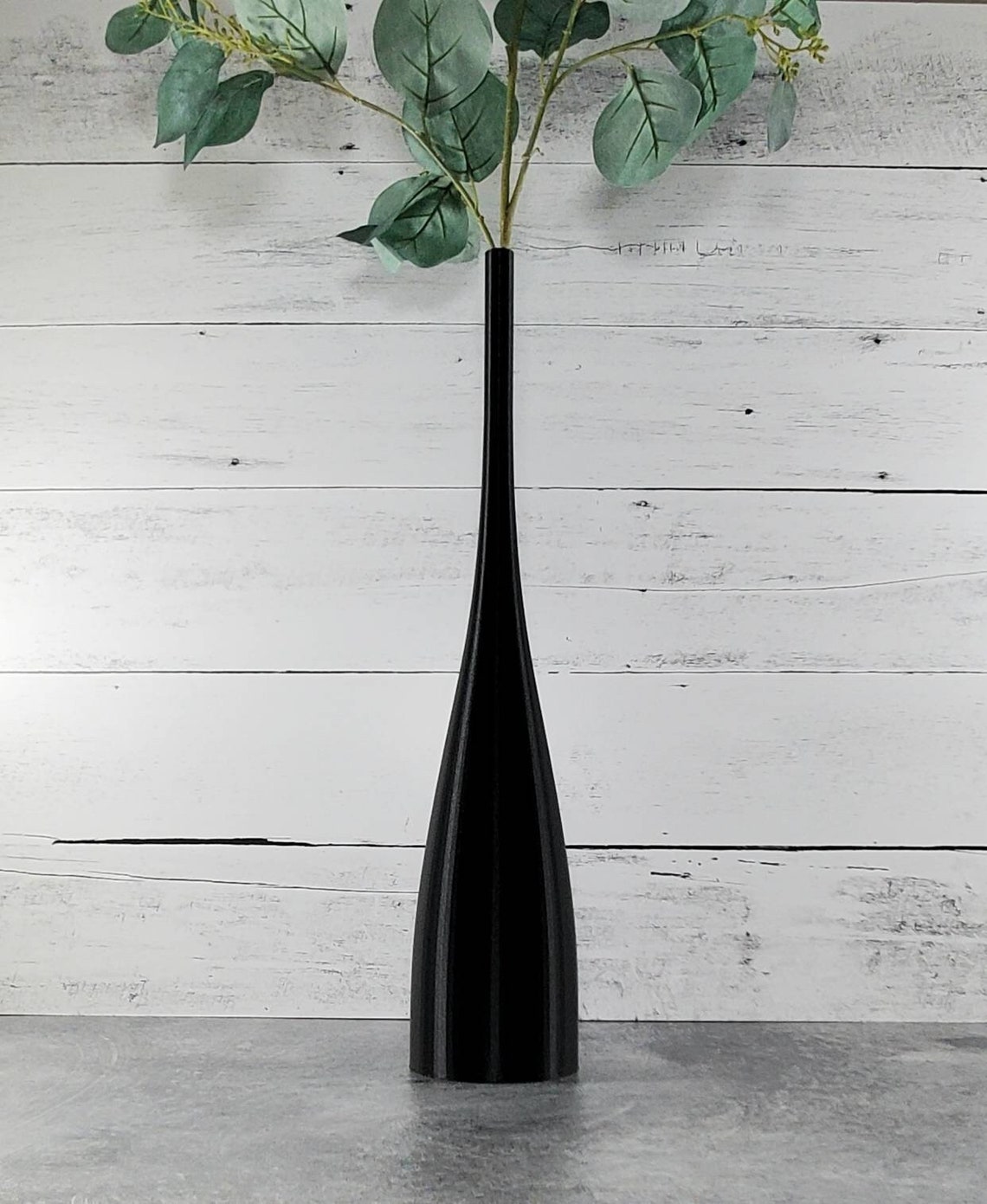 19 Inch Tall Matte Black Long Modern Nordic Style Vase | Home Decor ...
