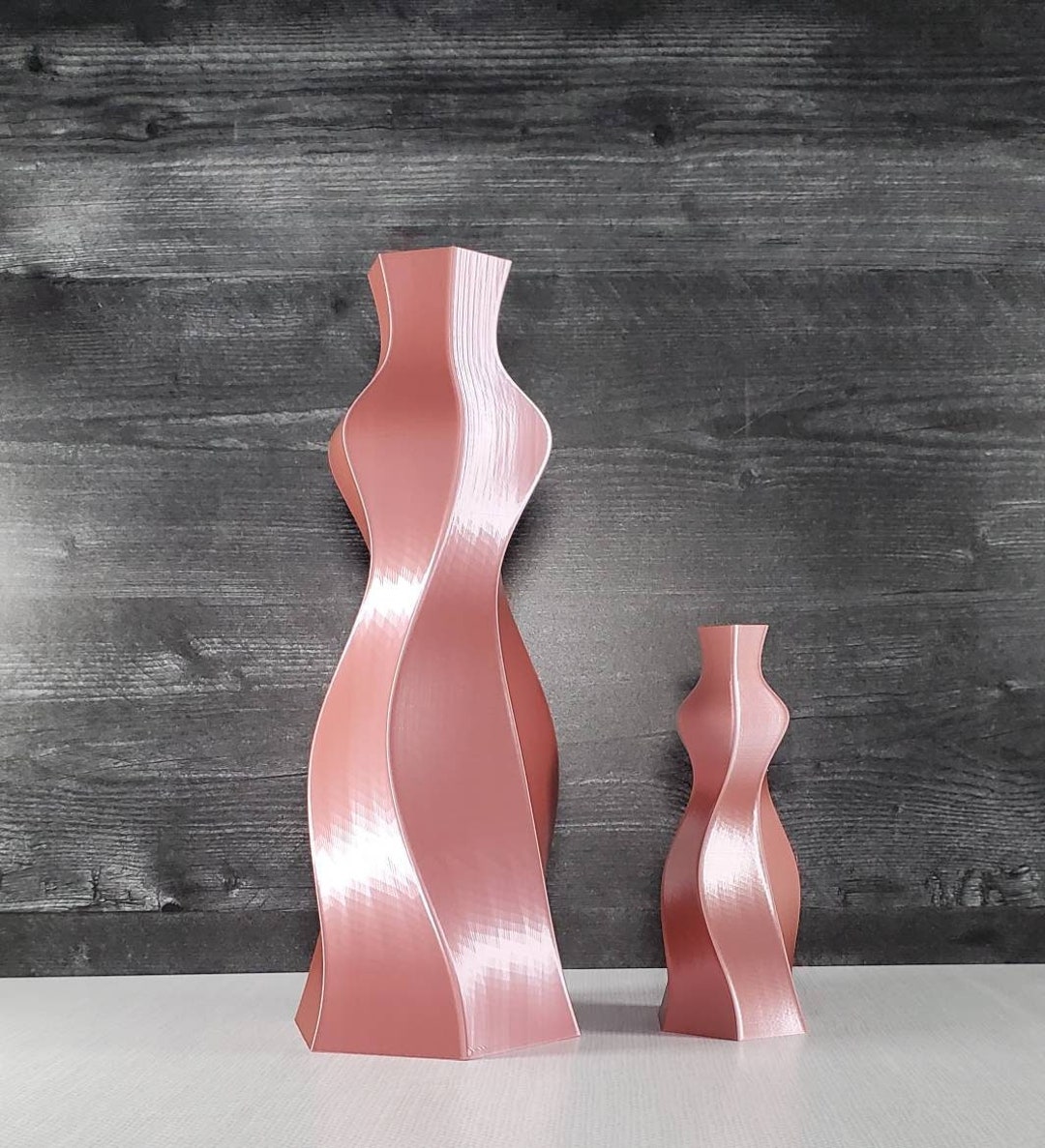 Tall Art Deco Rose Gold Vase | Home Decor | Flower Vase | Modern Vase ...