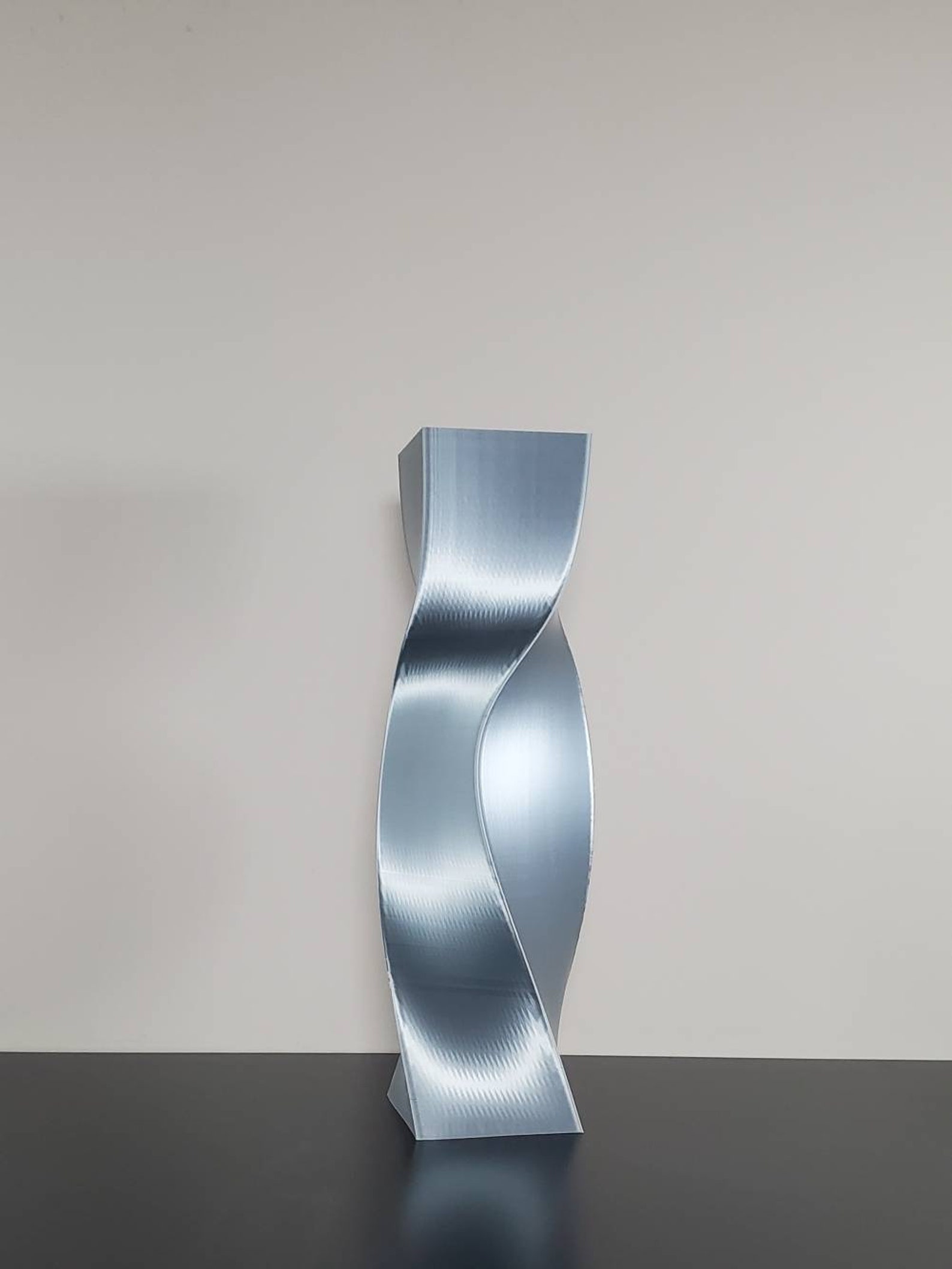 Tall Geometric Silver Vase or Centerpiece - Etsy