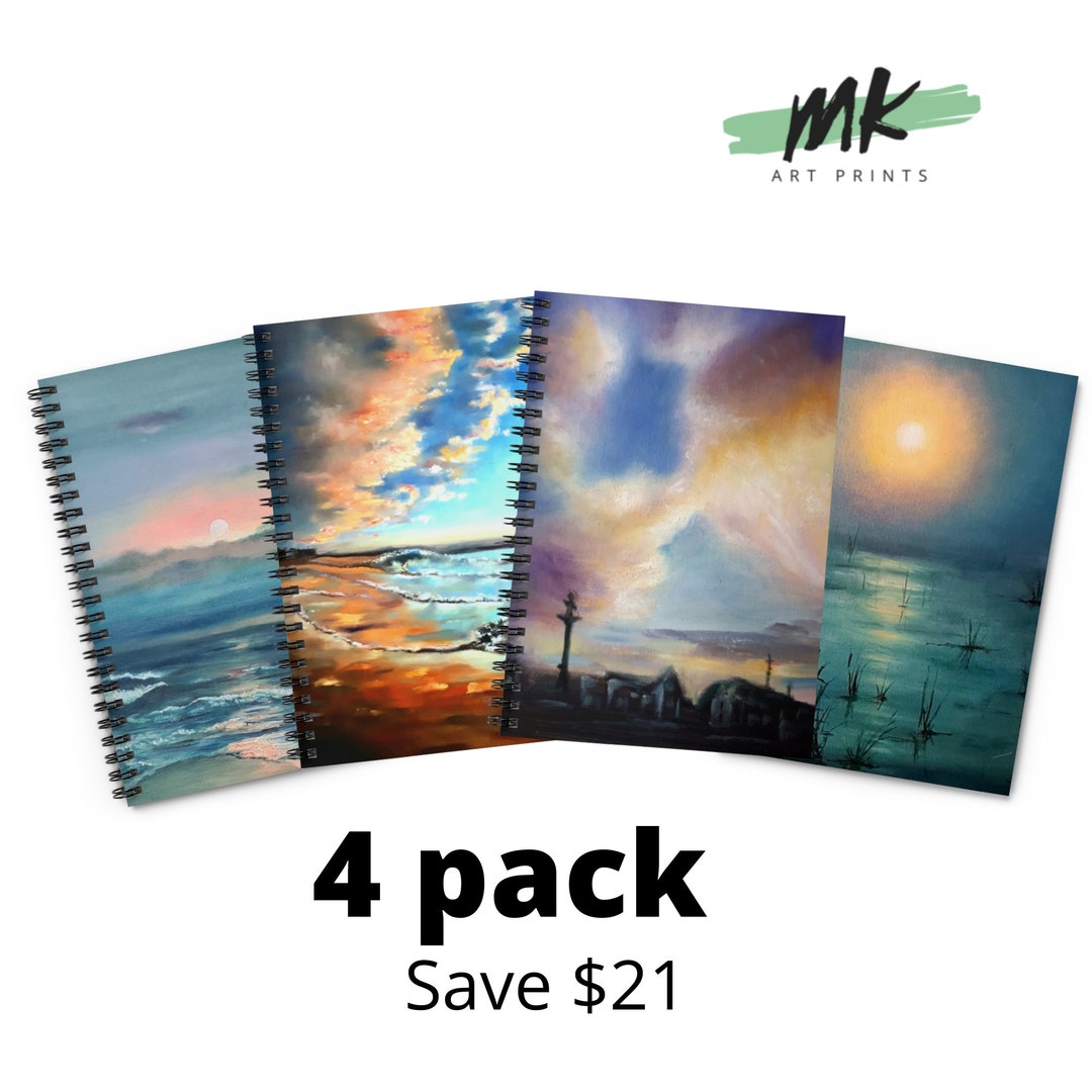 4 Sea & Sky Design Notebooks Four Ocean and Clouds Notebooks ...