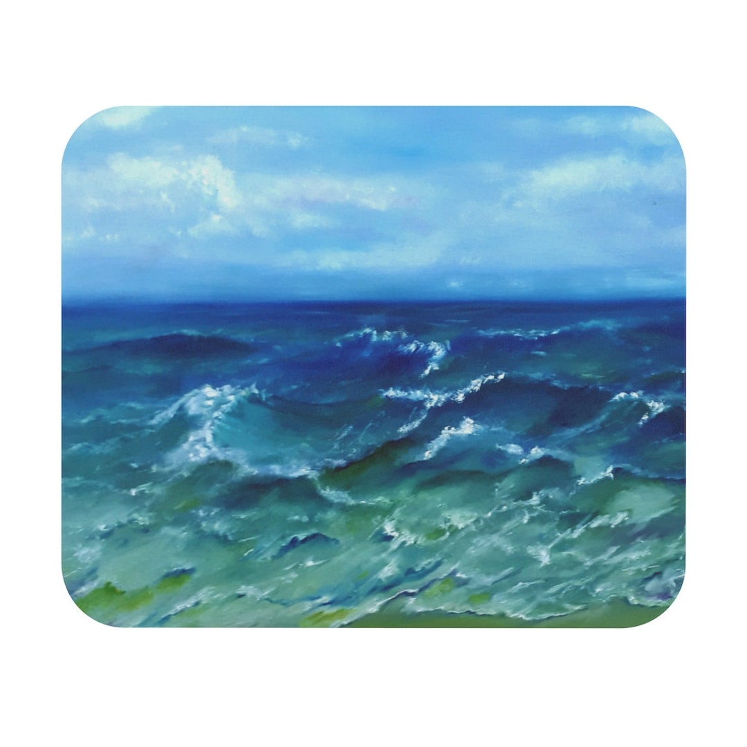 Custom Mouse Pad| Ocean Mouse Pad| Seascape Desk Mat| Mediterranean Sea ...