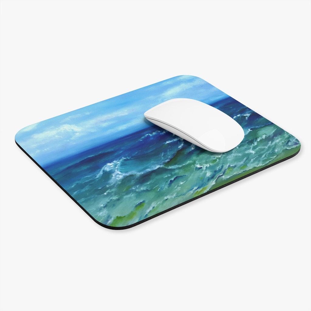 Custom Mouse Pad| Ocean Mouse Pad| Seascape Desk Mat| Mediterranean Sea ...