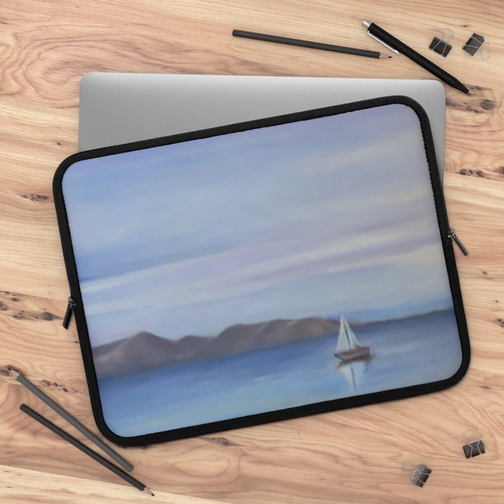 Aegean Sailing Boat Custom Laptop Cover, Greek Sea MacBook Case, Aegean ...