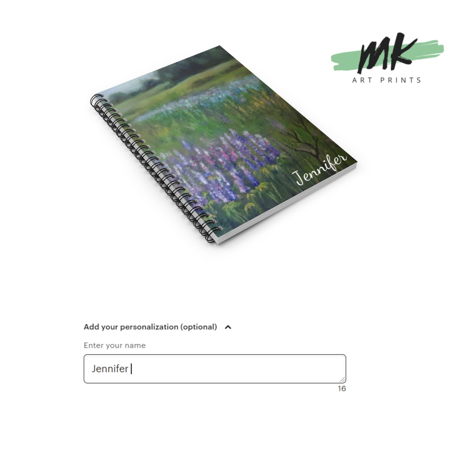 2 Pack Custom Dedication Journals, Personalized Gift for Girls, Cute ...