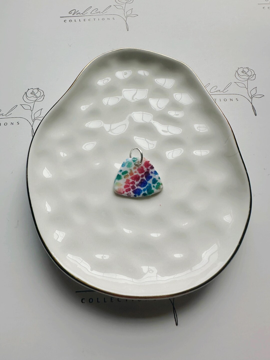 Rainbow Cheetah Polymer Clay Necklace: Handmade Animal Print Pendant - Etsy