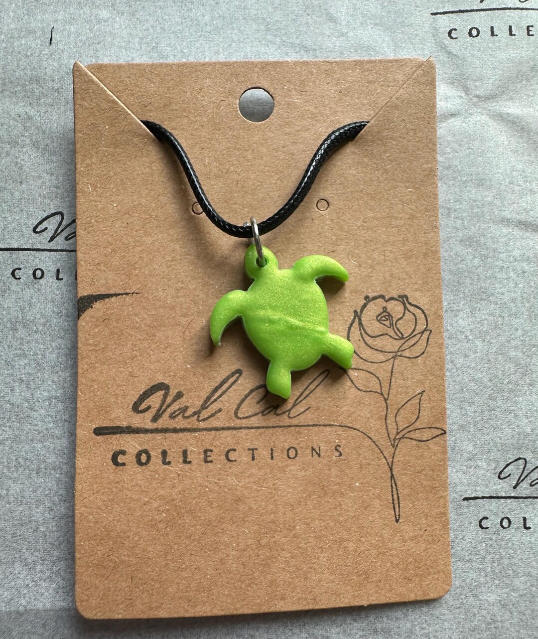 Shimmery Green Turtle Necklace: Handmade Clay Pendant - Etsy