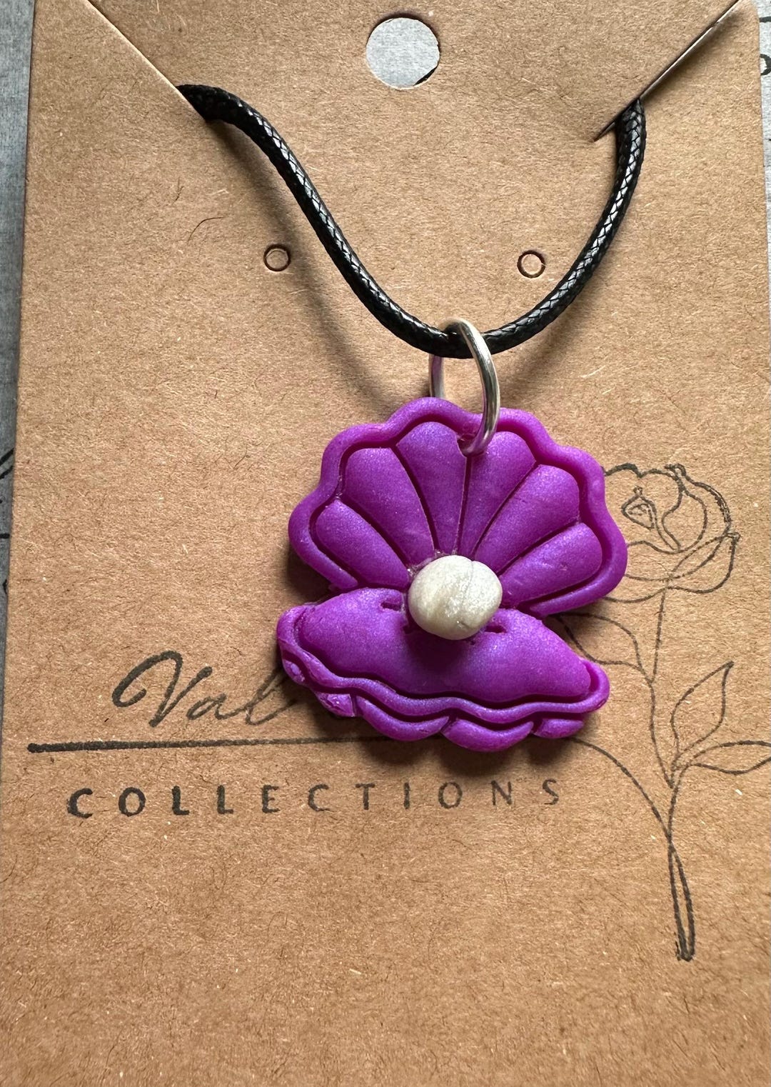 Handmade Shimmery Purple Clam Shell Pearl Necklace: Beach Lover Gift - Etsy