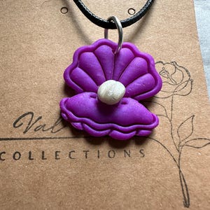 Handmade Shimmery Purple Clam Shell Pearl Necklace: Beach Lover Gift - Etsy