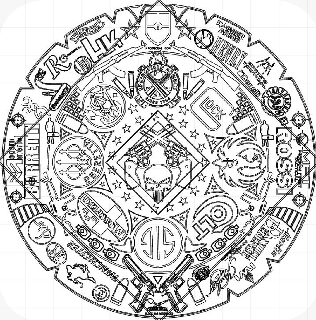 Firearm Calendar Laser, CNC, Engraving File .dxf - Etsy