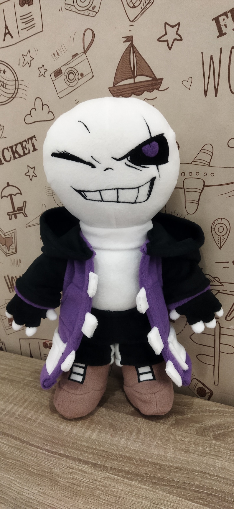 Epic 2 Sans. Undertale. Large Plush Toy. Size 15 Inch - Etsy