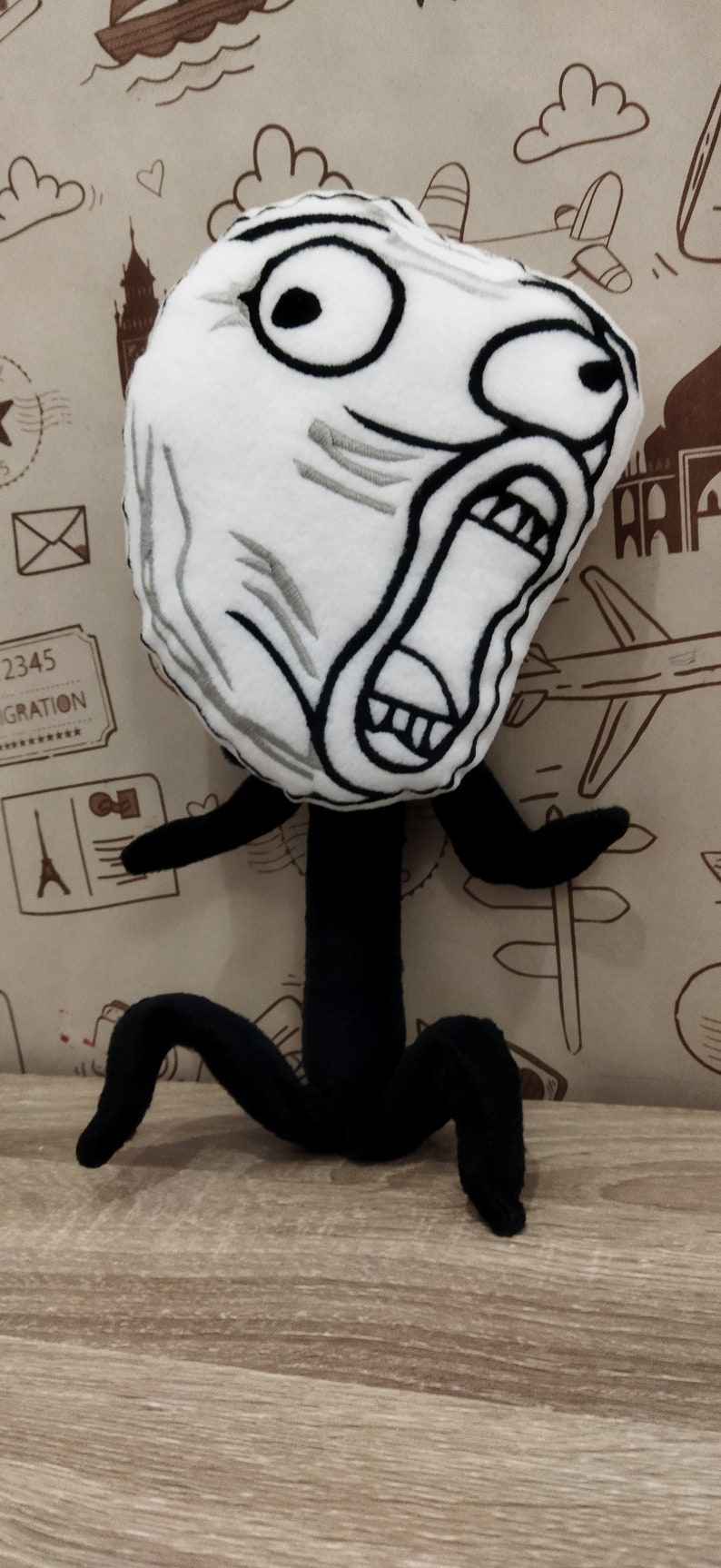 Troll Face Lol. the Trollge Incidents. Large Plush Toy. Size - Etsy