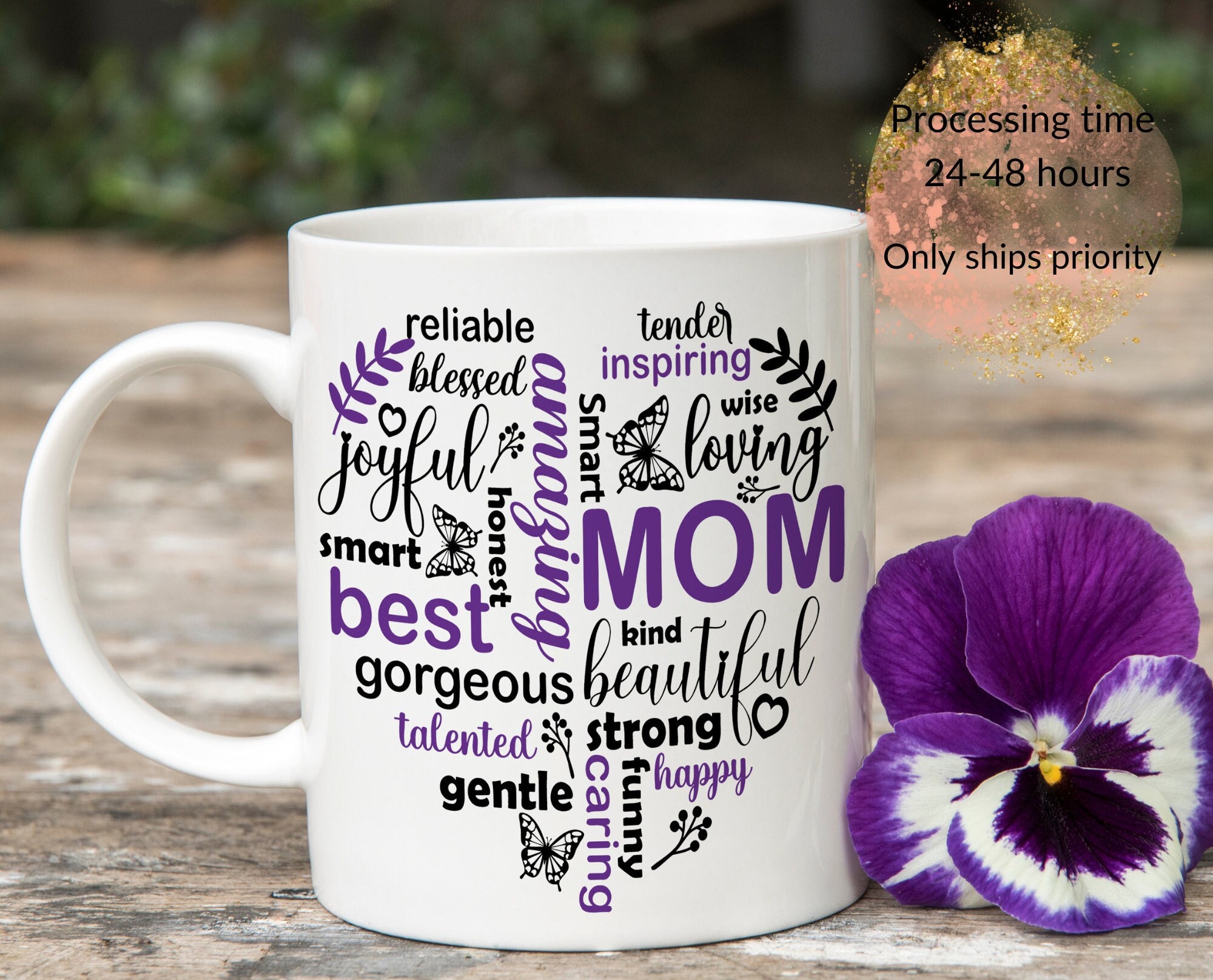Mom tea cup awesome mom mug moms birthday gift from son - Etsy.de