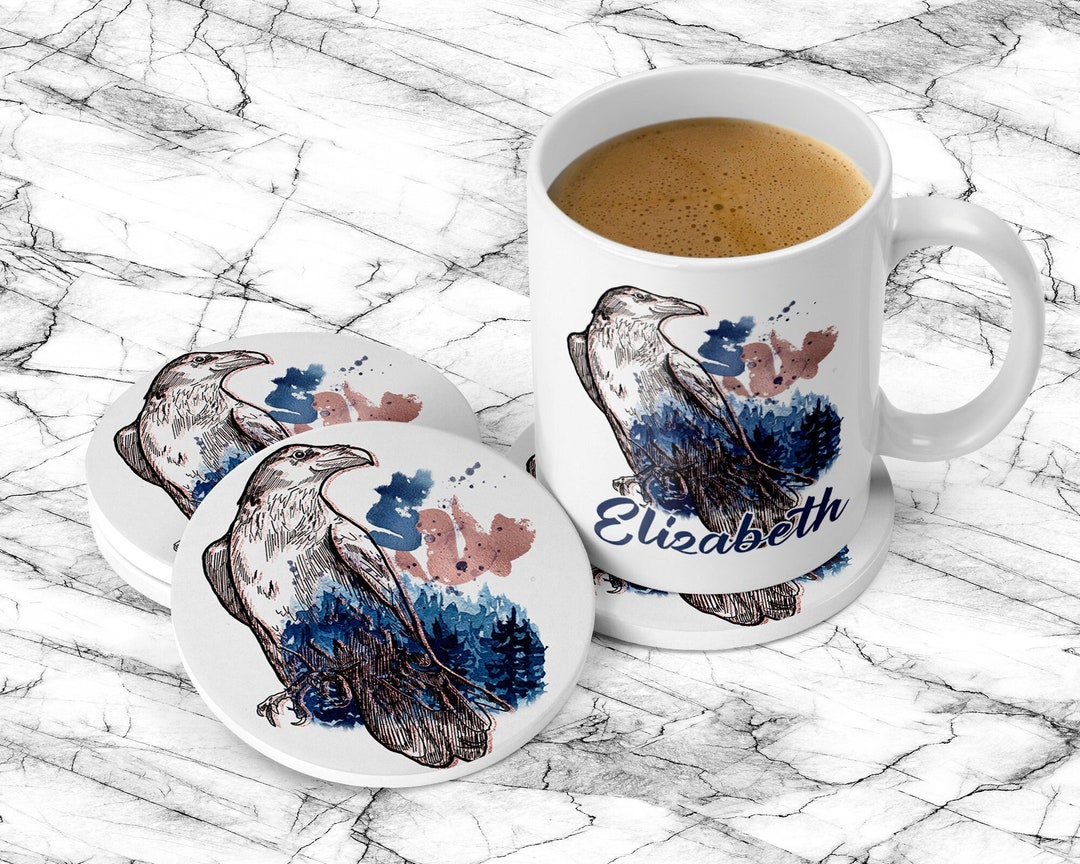 Goth Coasters Raven Coasters, Goth Table Decor, Cabin Decor, Goth Gift ...