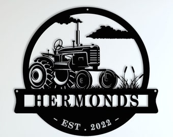 Tractor Metal Art | Etsy