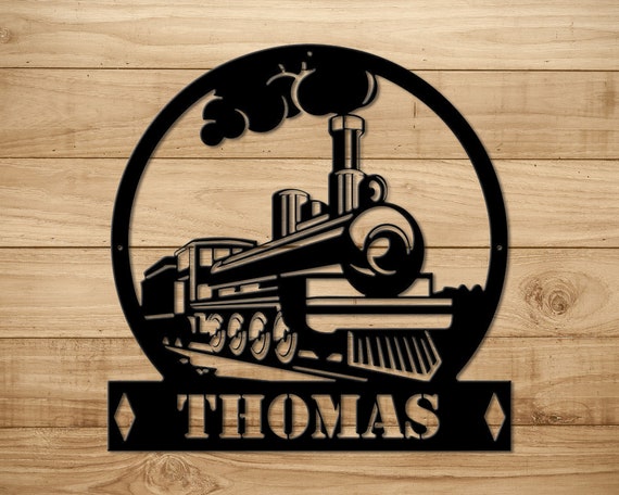 Train Metal Sign Custom Train Sign Metal Wall Decor - Etsy