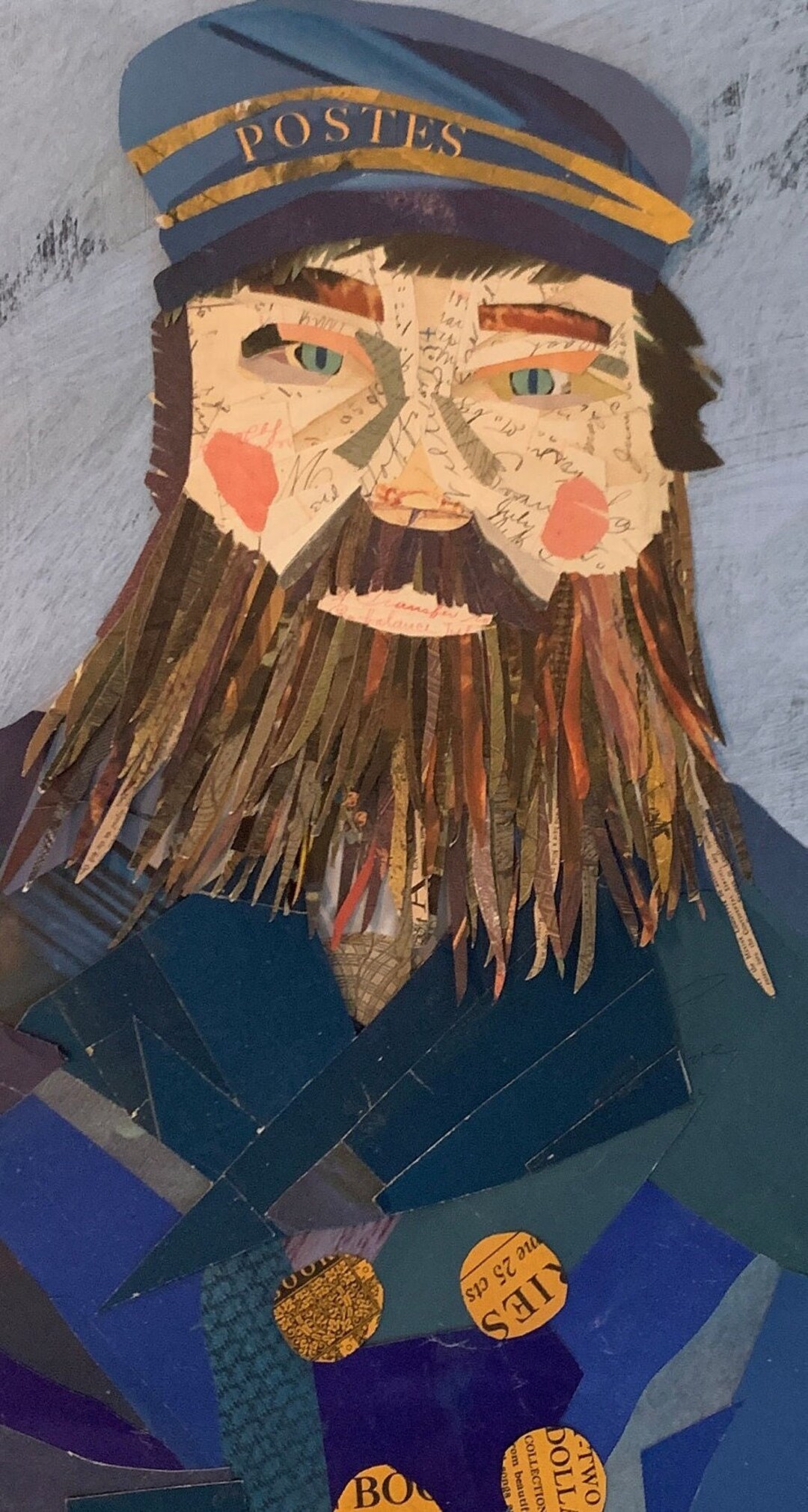 Vincent Van Gogh, Postman Joseph Roulin Paper Collage, Original Ode to ...