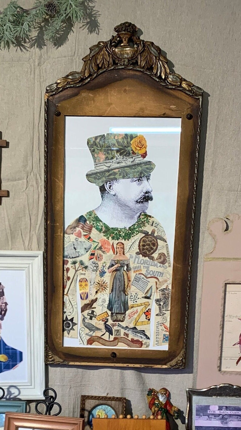 Tattoo Art, Original Tattoo Paper Collage in Unique Antique Frame - Etsy